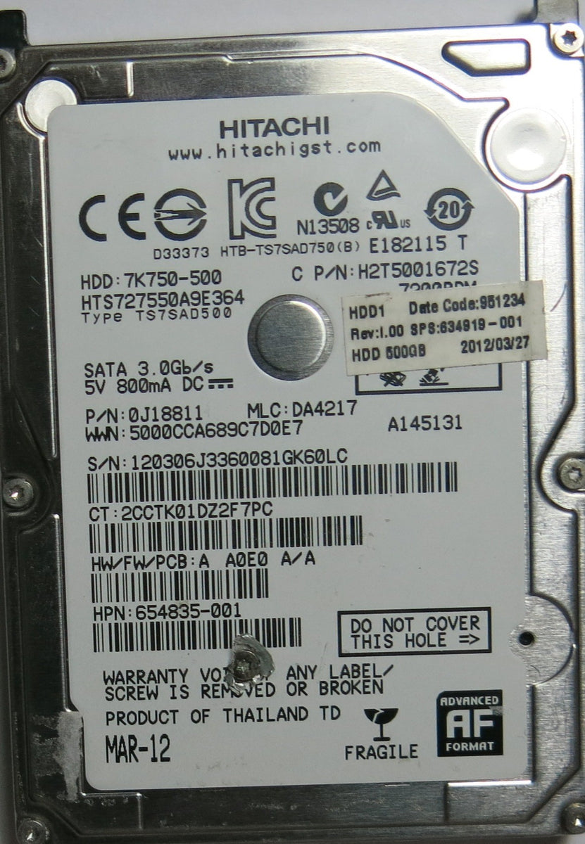 HITACHI HTS727575A9E364, PCB – +DR DATA RECOVERY - DONORS